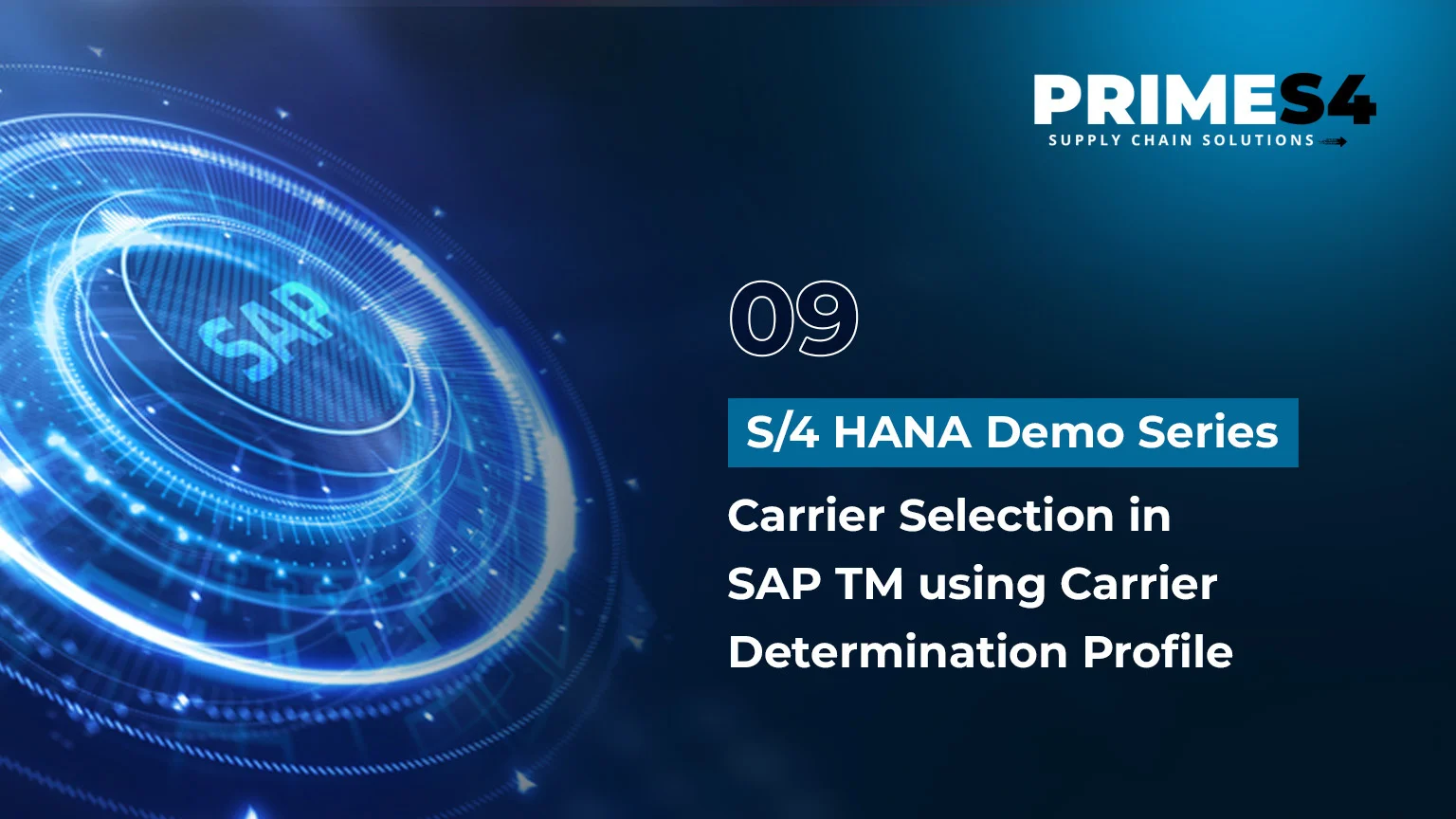 S/4 HANA Demo Series: 09 – Carrier Selection in SAP TM using Carrier ...